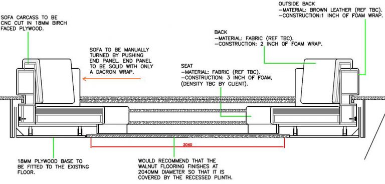 Case Study Rotating Sunken Sofa - Jon Elworthy Design